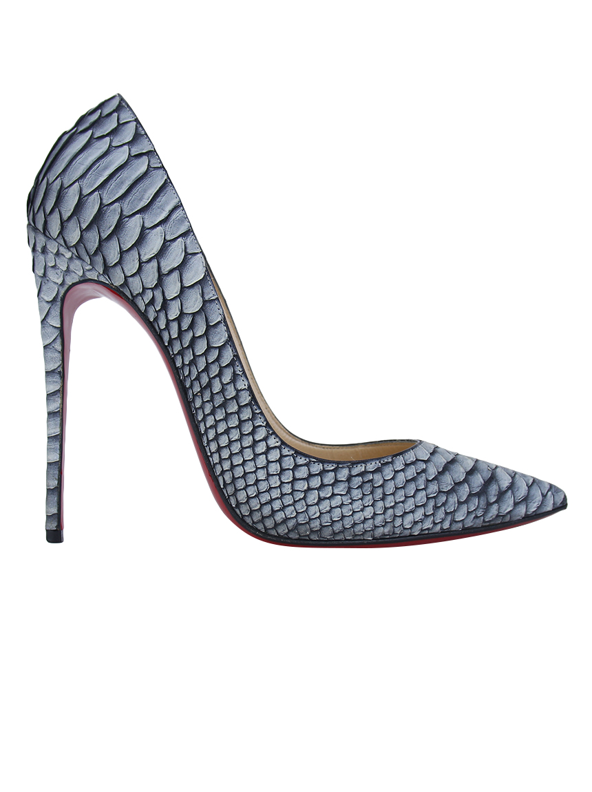 Sapato Christian Louboutin So Kate Python Cinza - JCL8 Original ...