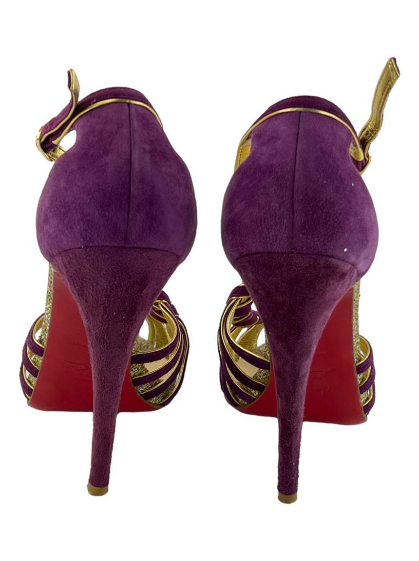 Sapato de Salto Christian Louboutin Mignon Roxo Original - HSZ76 ...