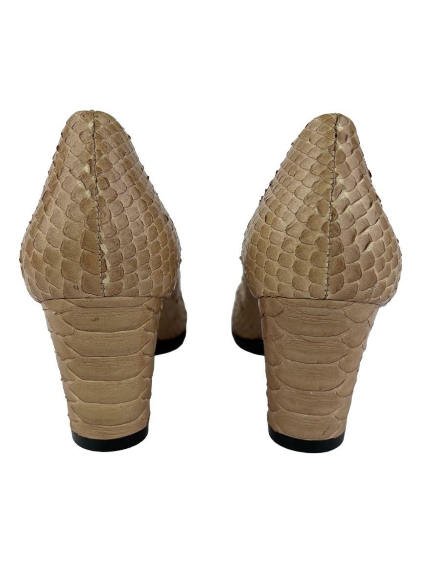 Sapato de Salto Zeferino Iza Python Bege - CLK64 Original | Etiqueta Única