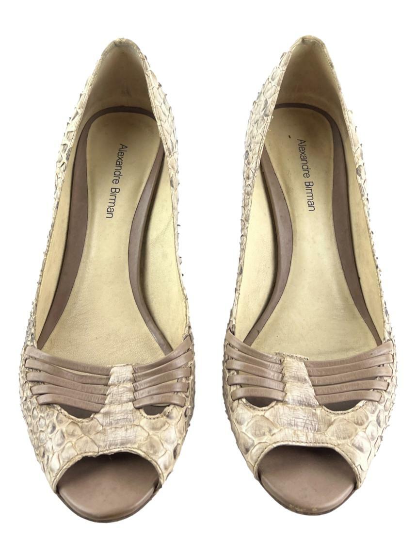 Scarpin Alexandre Birman Peep Toe Python - TDA484 Original | Etiqueta Única