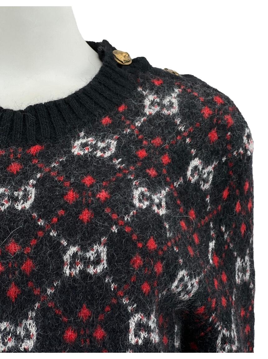 Suéter Gucci GG Logo Preto - CJVS171 Original | Etiqueta Única