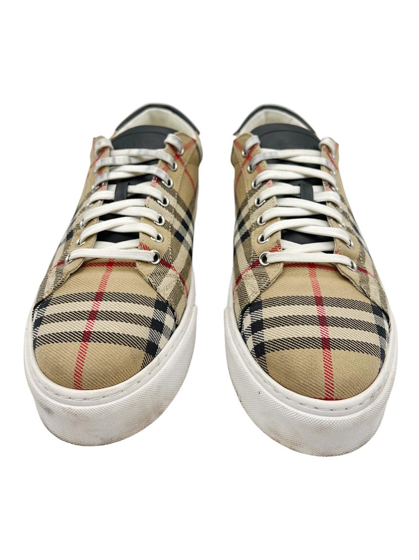 Tênis Burberry Canvas Xadrez - ADMM13 Original | Etiqueta Única