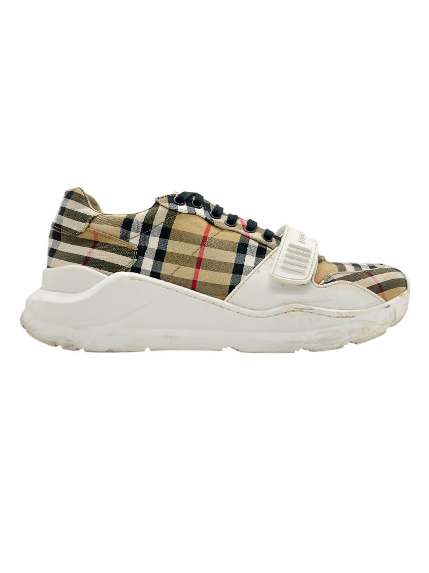 Tênis Burberry Regis Xadrez - NRD49 Original | Etiqueta Única