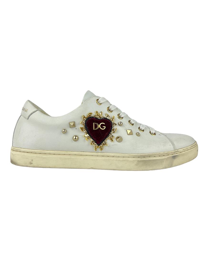 Tênis Dolce & Gabbana DG Heart Branco - AK636 Original | Etiqueta Única