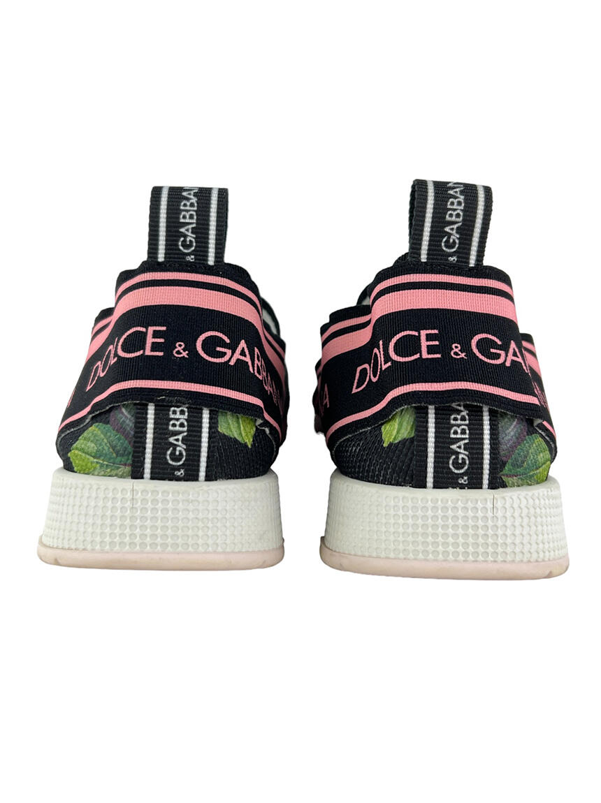 Tênis Dolce & Gabbana Flores Preto - FMC352 Original | Etiqueta Única