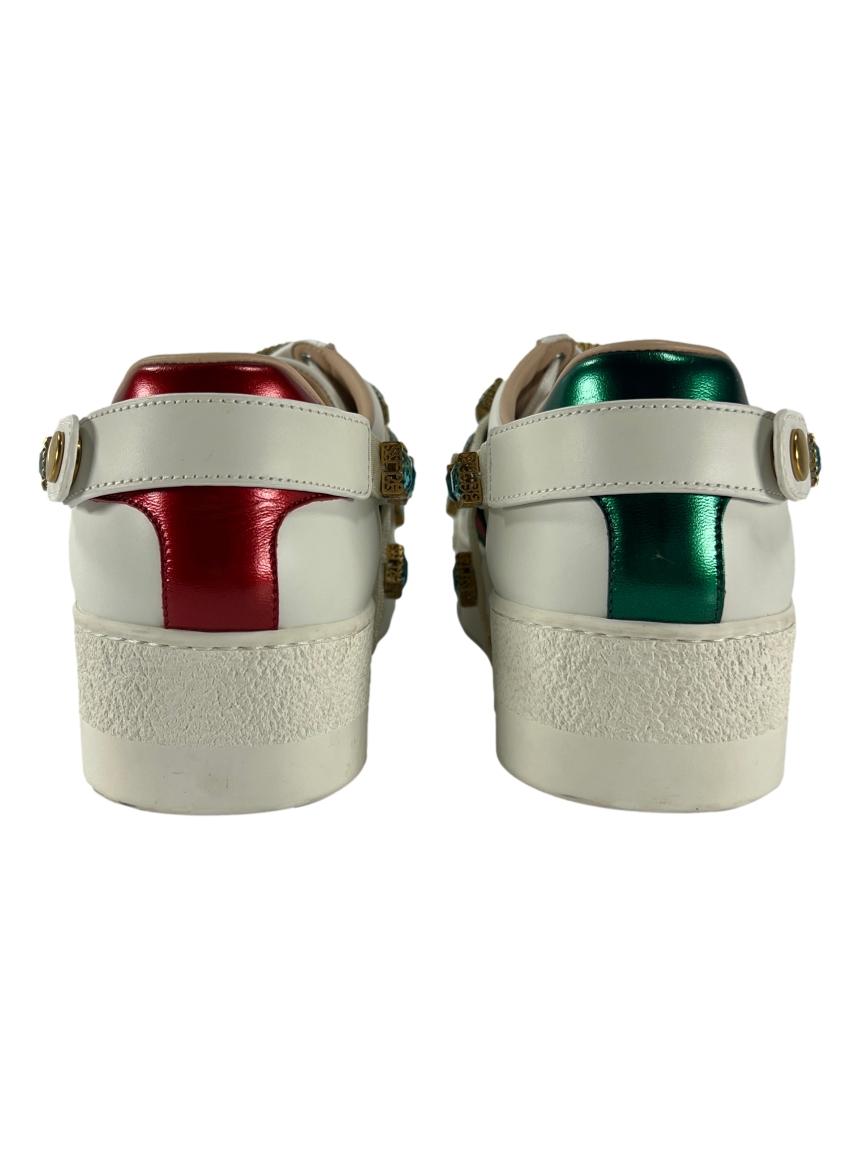 Tênis Gucci Ace Platform 'White Gems' Branco - CPBB10 Original ...