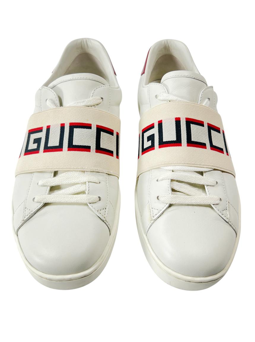 Tênis Gucci Ace Stripe Branco - CTTX18 Original | Etiqueta Única