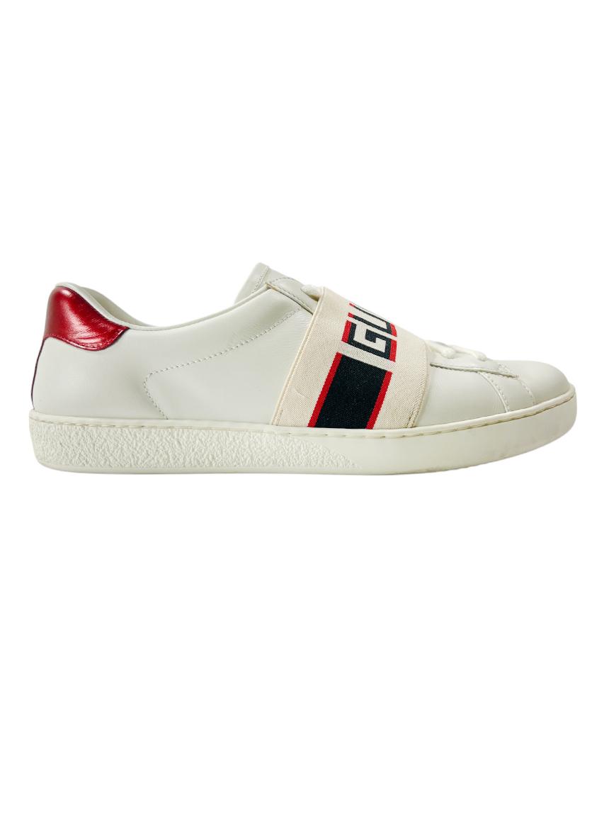 Tênis Gucci Ace Stripe Branco - CTTX18 Original | Etiqueta Única