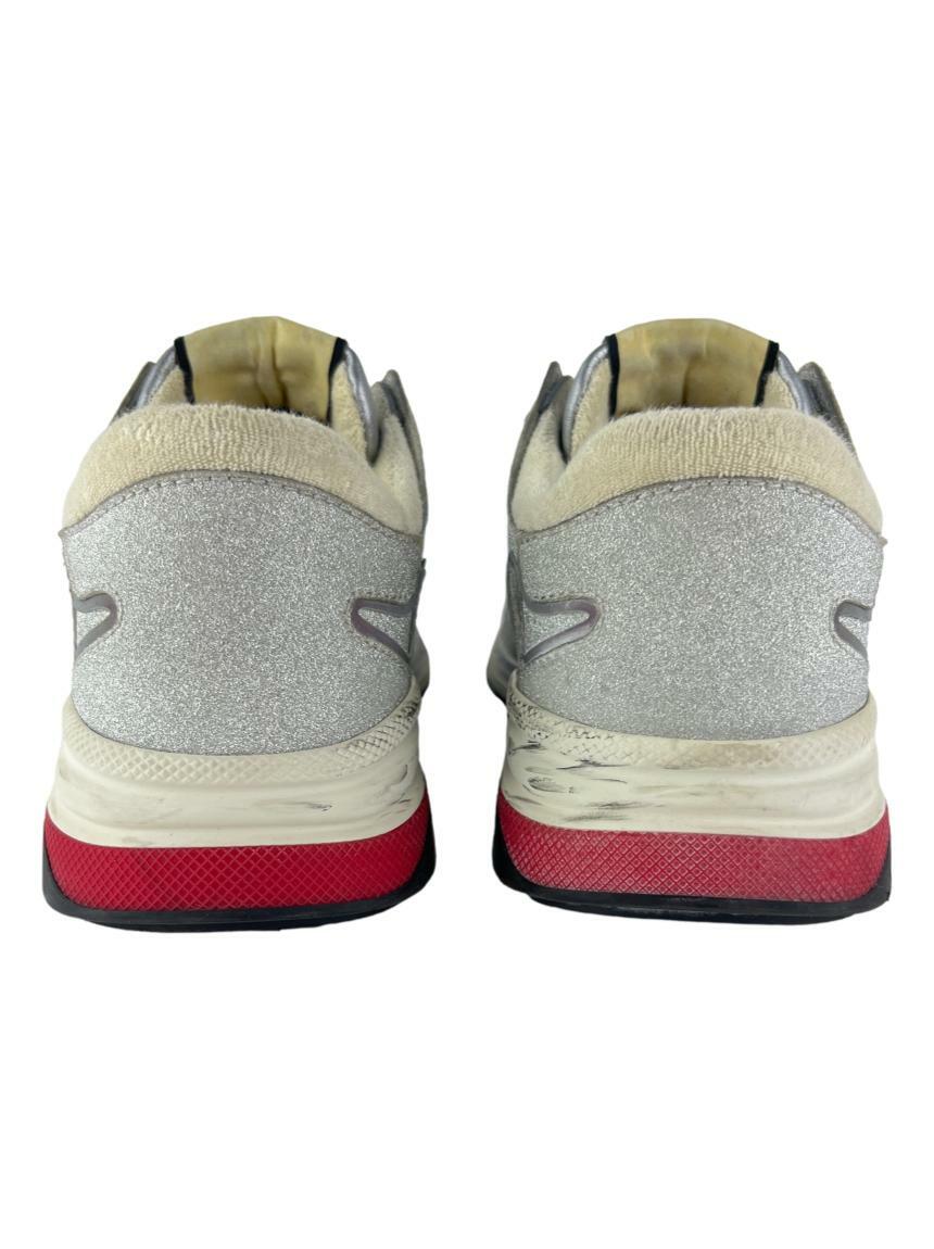 Tênis Gucci Ultrapace Glitter Prateado - GUY160 Original | Etiqueta Única