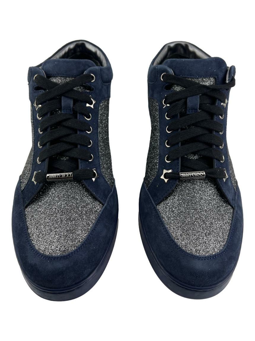 Tênis Jimmy Choo Miami Glitter Azul - BZON1 Original | Etiqueta Única
