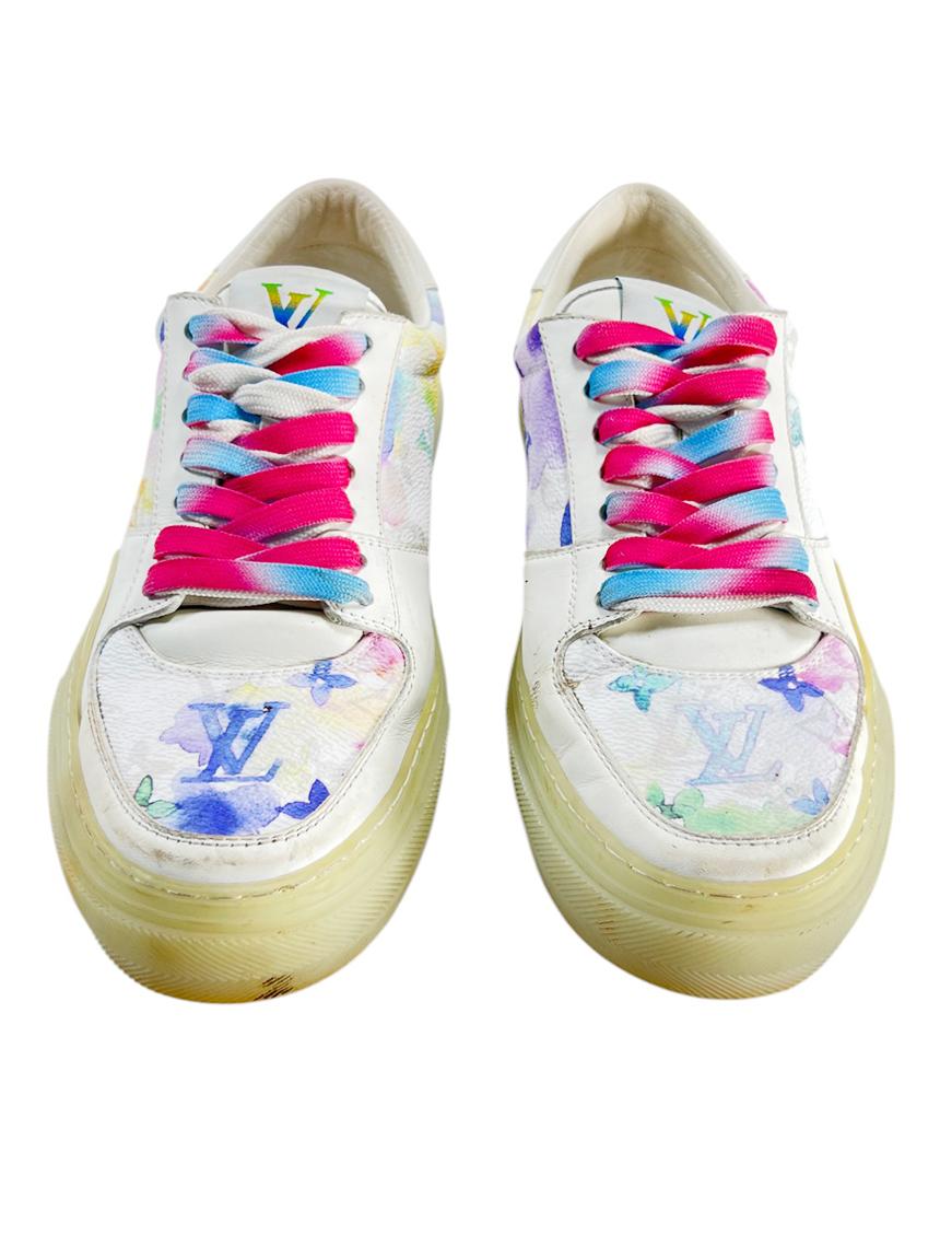 Tênis Louis Vuitton Ollie Richelieu Monogram Watercolor - LNN25 ...