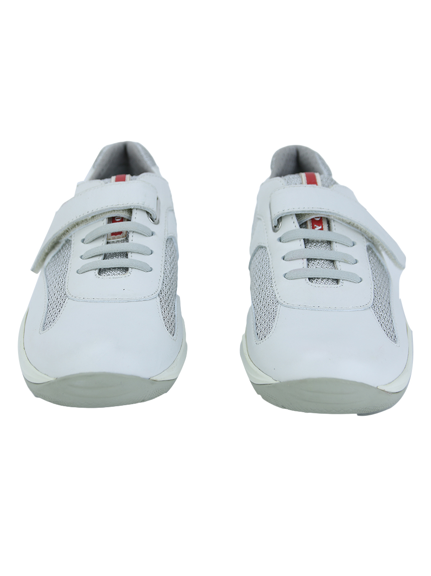 Tênis Prada Couro Branco Infantil Original - SZ3382 | Etiqueta Única