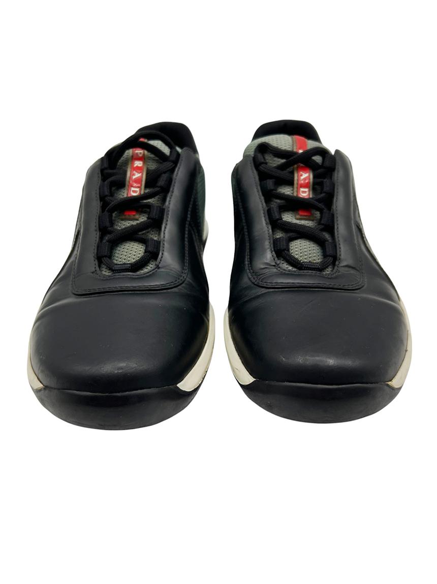 Tênis Prada Couro Preto Original - | Etiqueta Única
