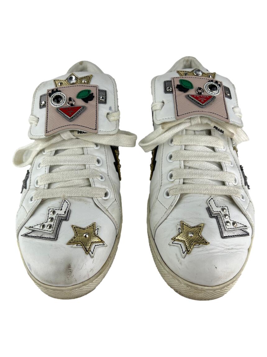 Tênis Prada Patches Branco - HFB50 Original | Etiqueta Única