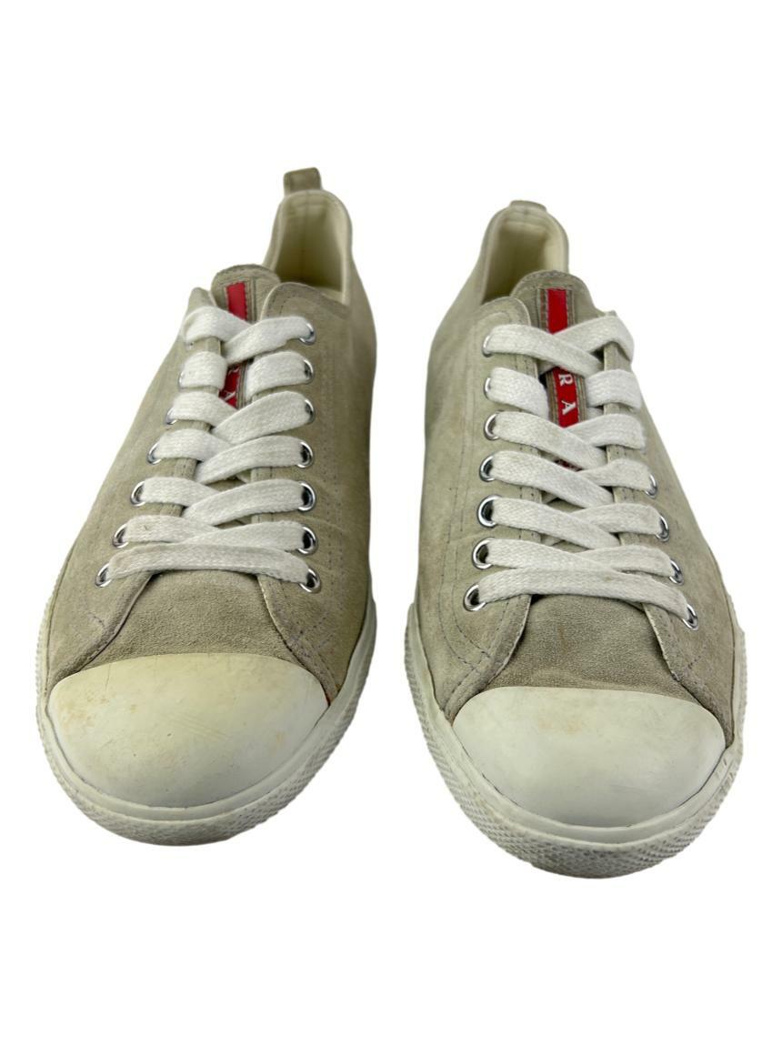 Tênis Prada Sport Suede bege Original - AFNT2 | Etiqueta Única