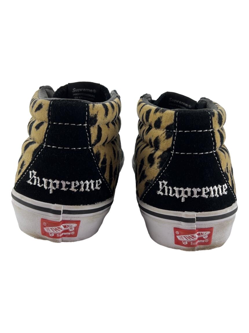 Tênis Supreme Vans Velvet Leopard Sk8-Mid Pro Black Animal Print ...