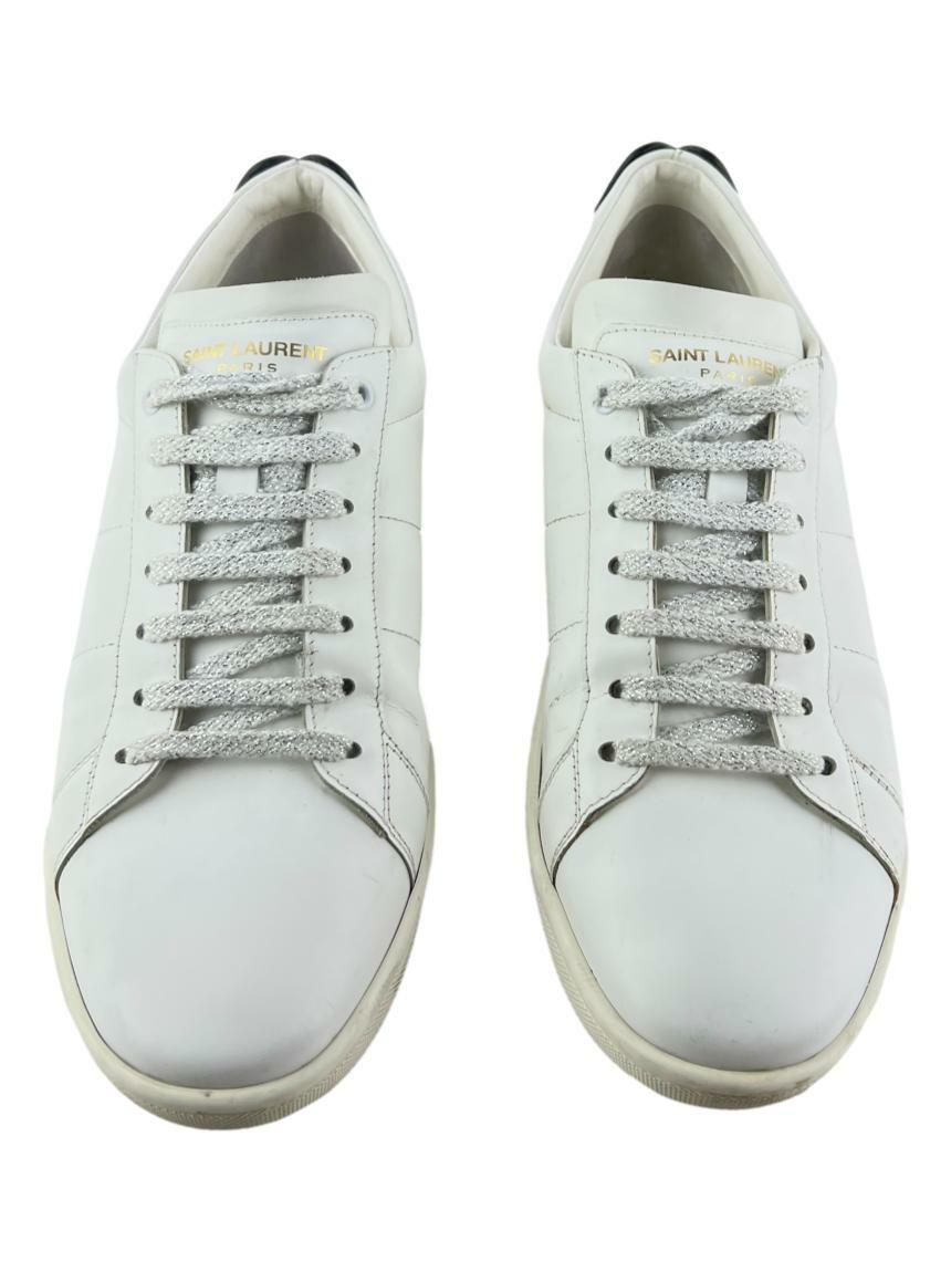 Tênis Yves Saint Laurent Metallic Ayers Signature Court Lips Branco ...