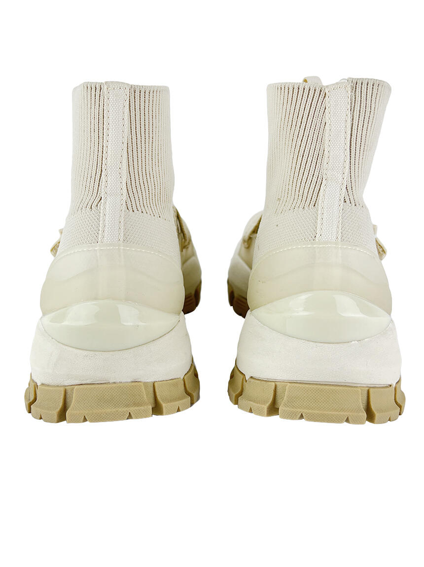 Tênis Zara Cano Alto Bege - SS1708 Original | Etiqueta Única