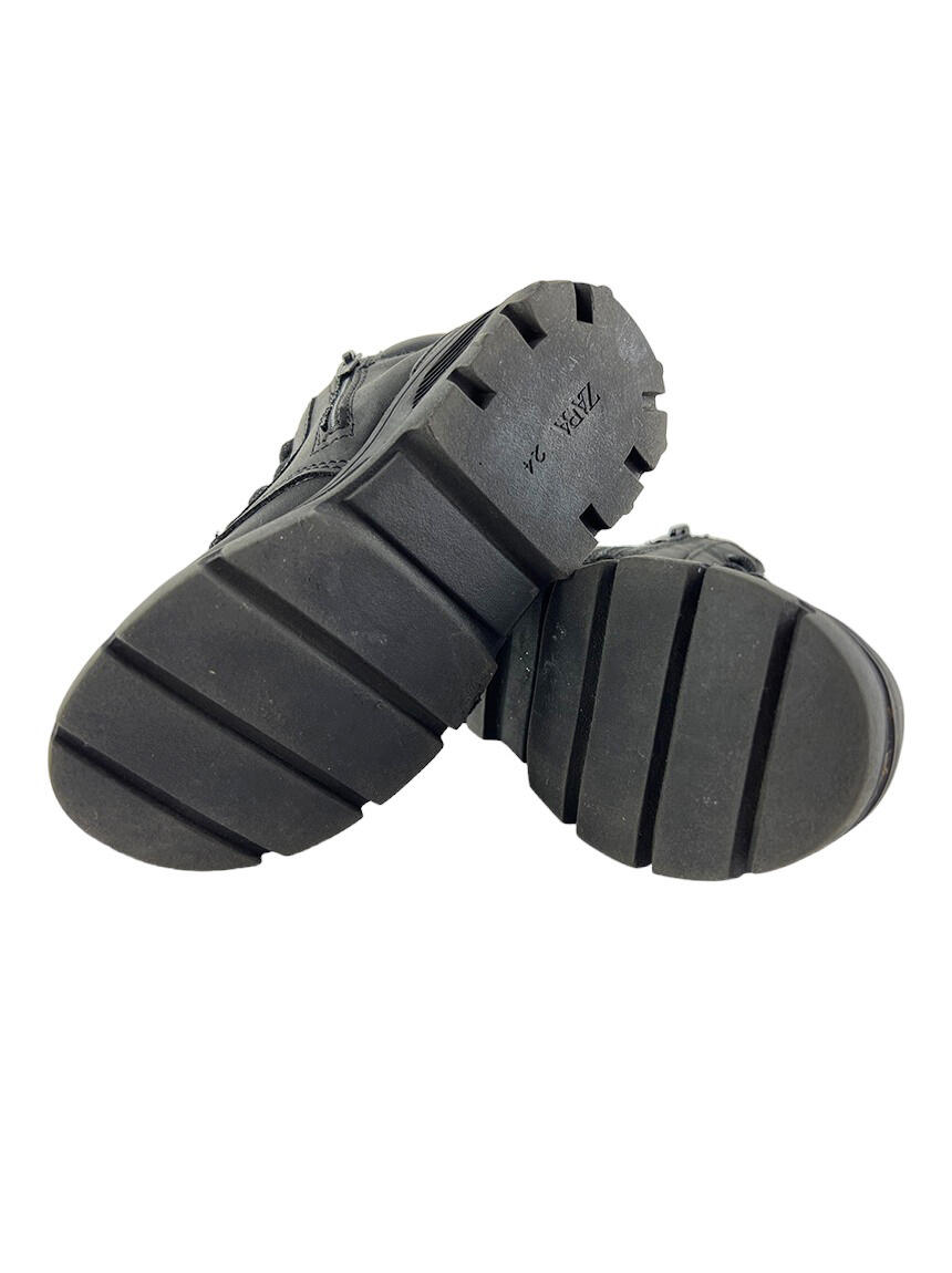 Tênis Zara Couro Preto - CFEC12 Original | Etiqueta Única