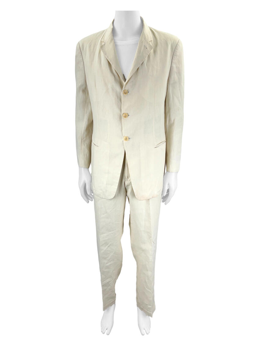 Terno Armani Collezioni Texturizado Off White - BZQG24 Original ...