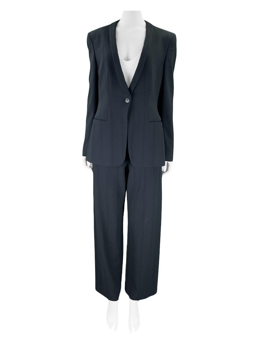 Terno Giorgio Armani Vintage Lã Azul Marinho - IUR33 Original ...