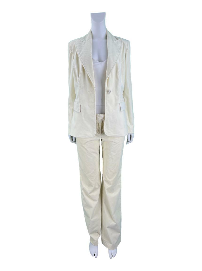 Terno Valentino Canelado Off-White Original - OIC33 | Etiqueta Única