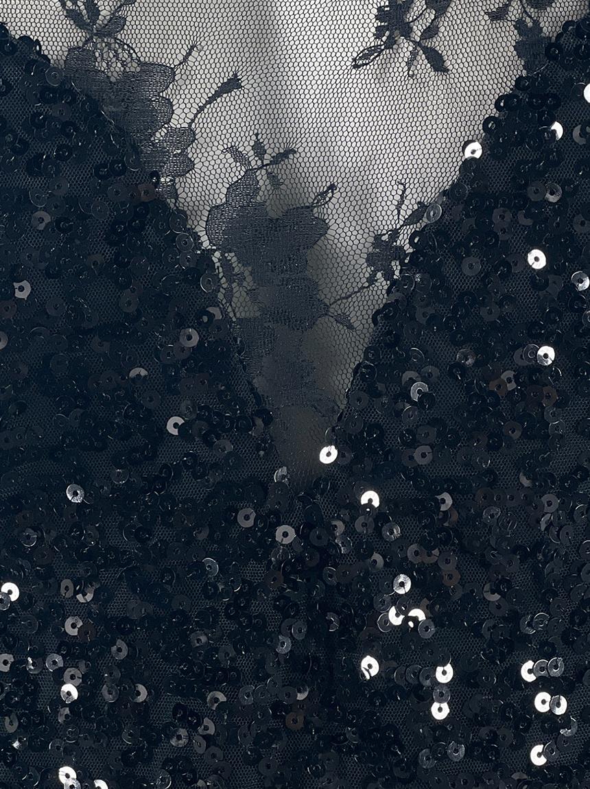 Vestido Arthur Caliman Paetê Preto - CSTB20 Original | Etiqueta Única