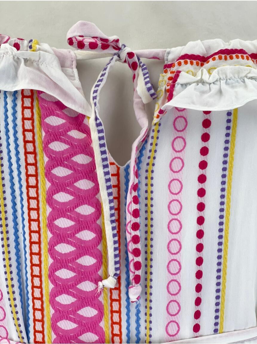 Vestido Carol Bassi Babados Longo - DIN271 Original | Etiqueta Única