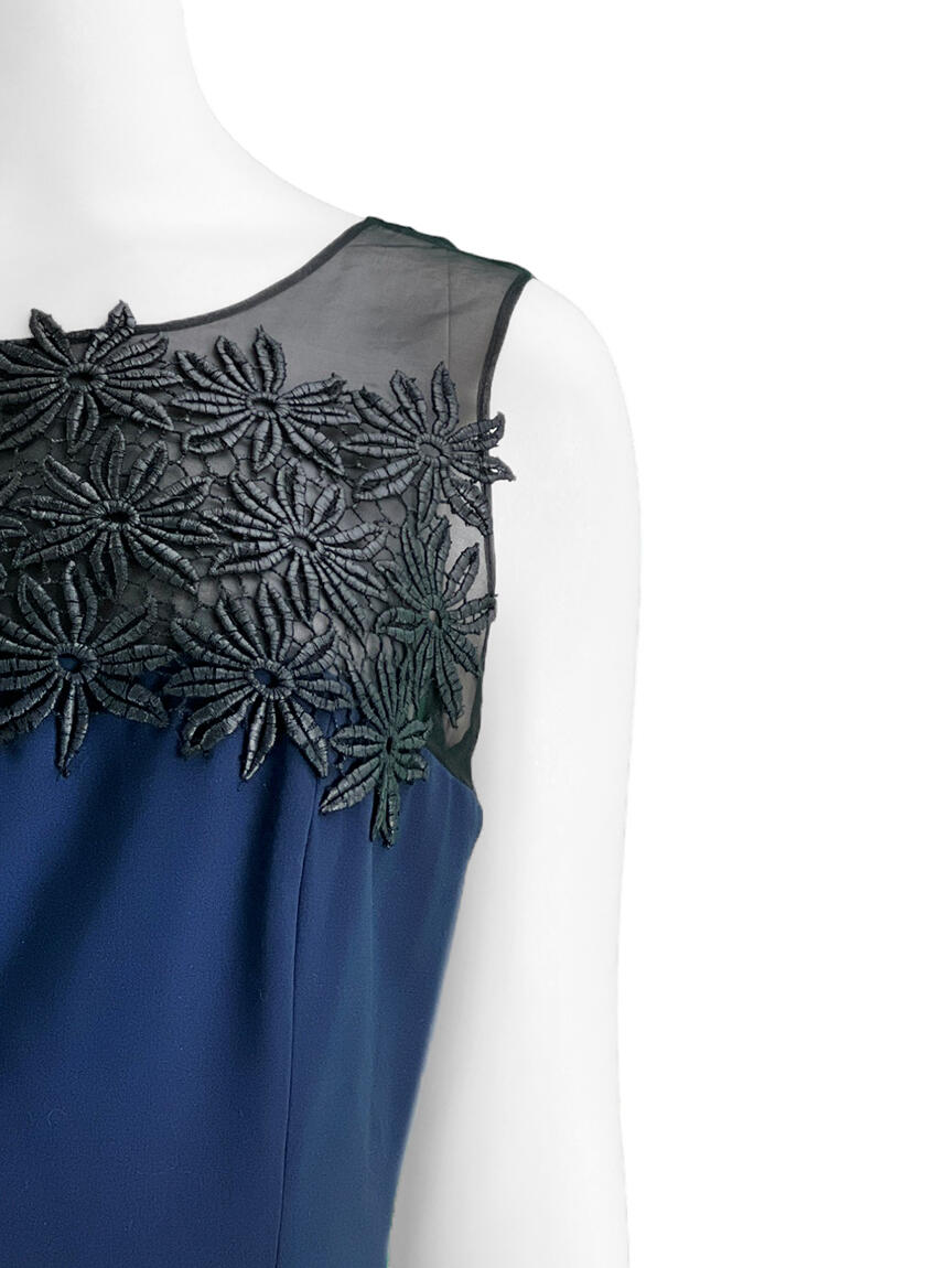 Vestido Carolina Herrera Lã Azul - KBT469 Original | Etiqueta Única