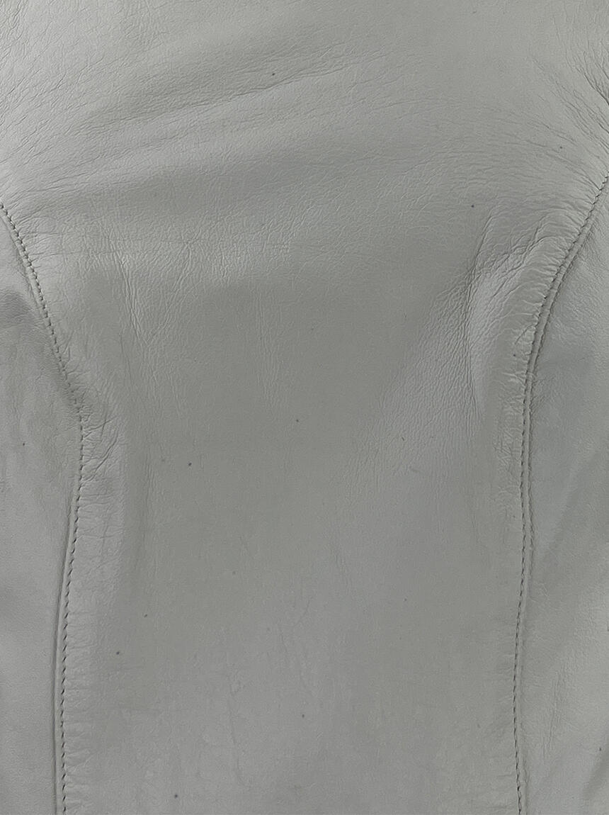 Vestido Cori Collection Couro Off White - AGTB1 Original | Etiqueta Única