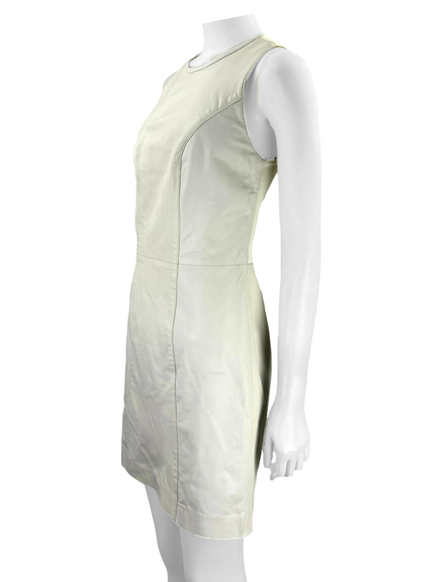 Vestido Cori Collection Couro Off White - AGTB1 Original | Etiqueta Única