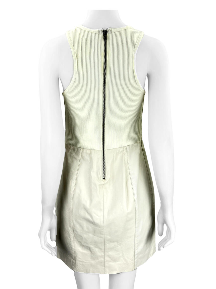 Vestido Cori Collection Couro Off White - AGTB1 Original | Etiqueta Única