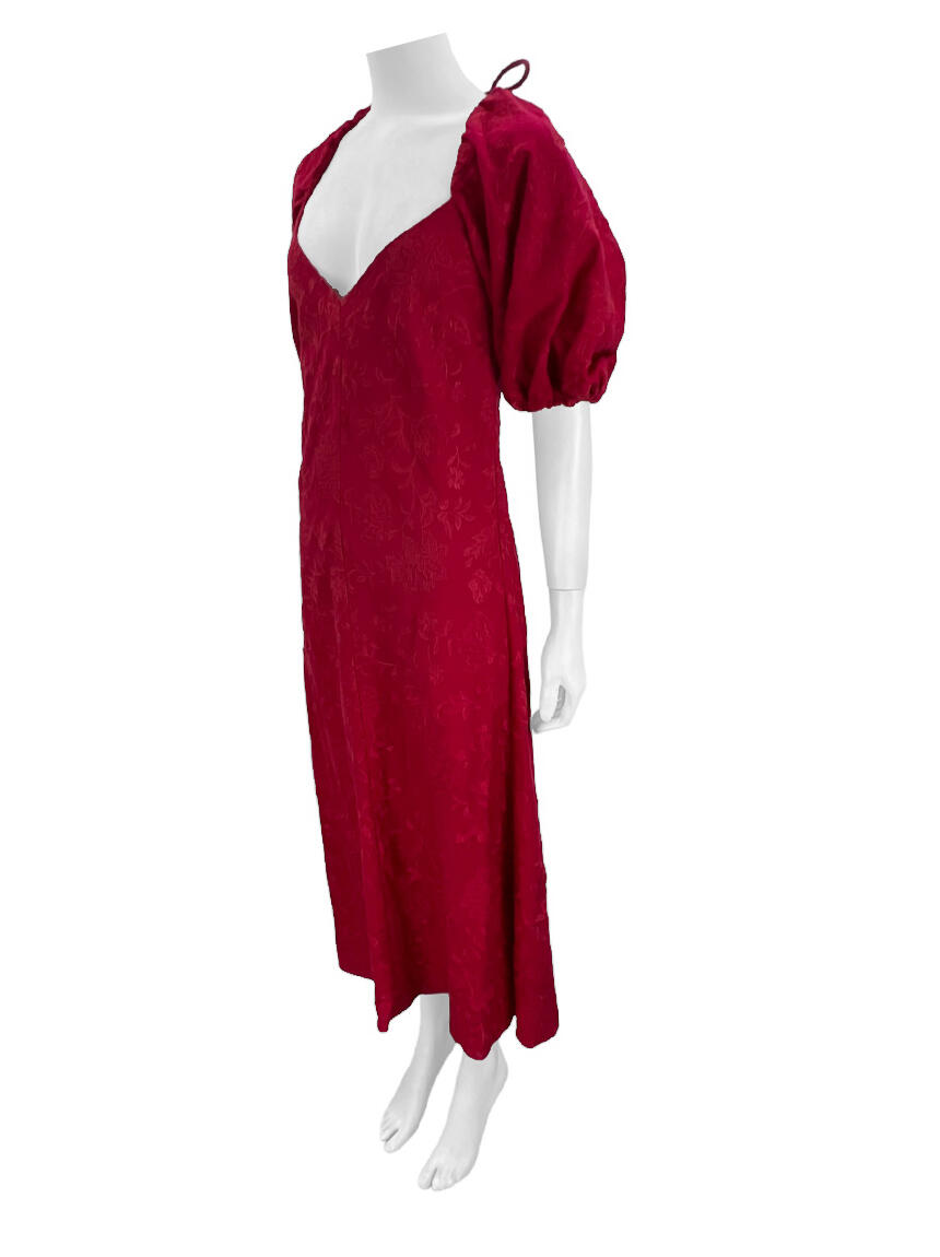 Vestido Cris Barros Bordado Vermelho - BHC287 Original | Etiqueta Única