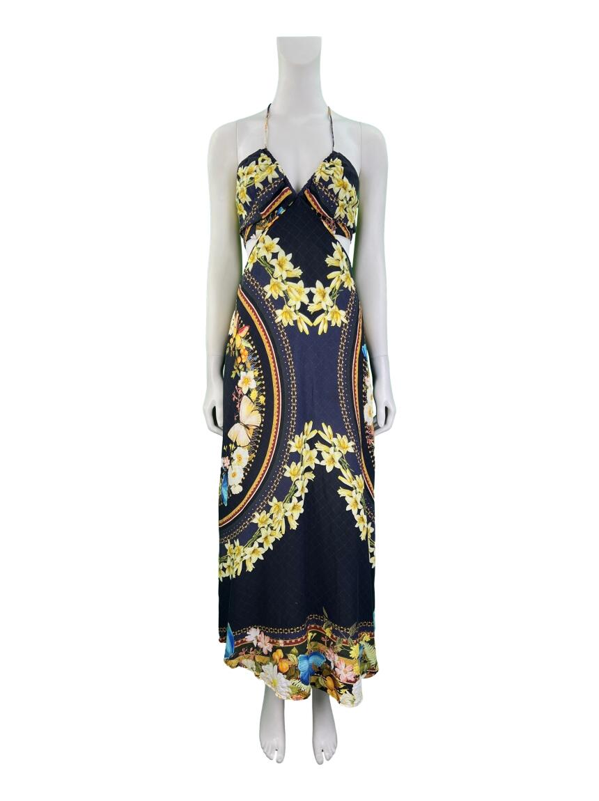 Vestido Farm Estampado Azul - AFTB19 Original | Etiqueta Única