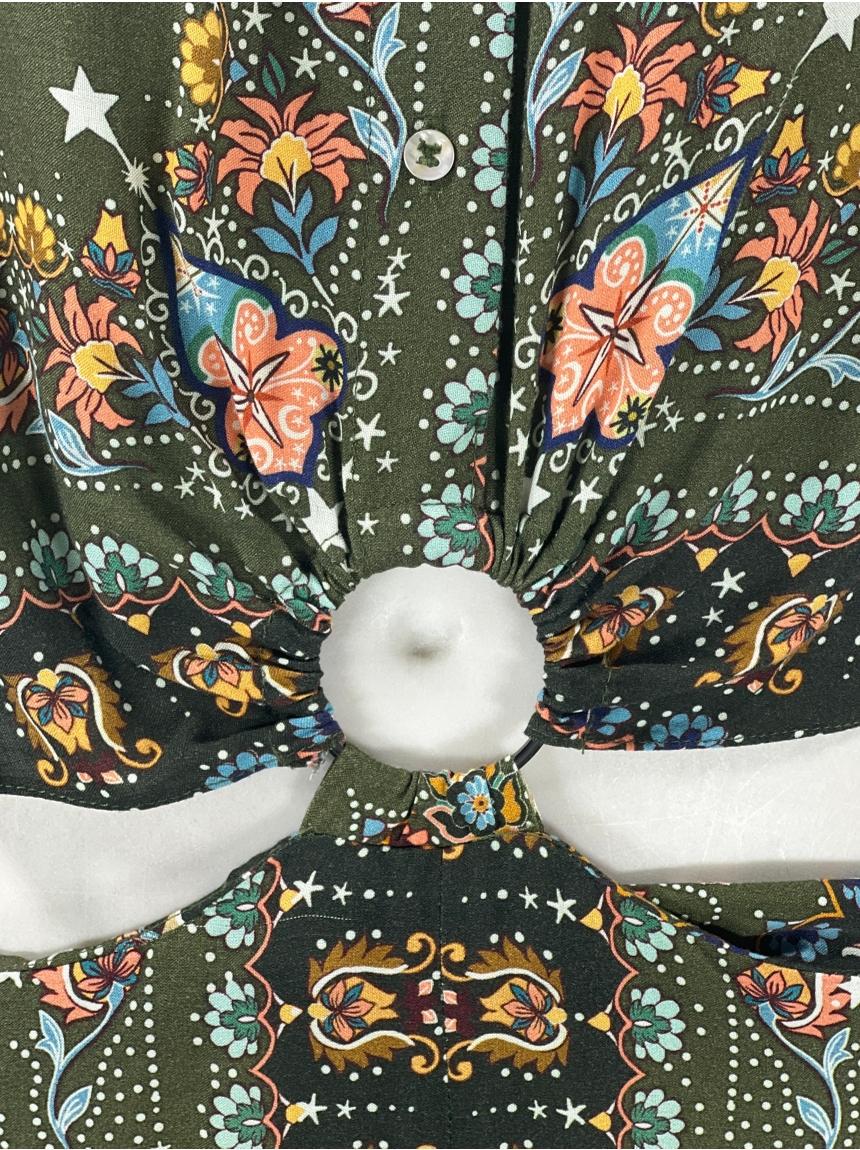 Vestido Farm Tecido Estampado Floral - HML1271 Original - | Etiqueta Única