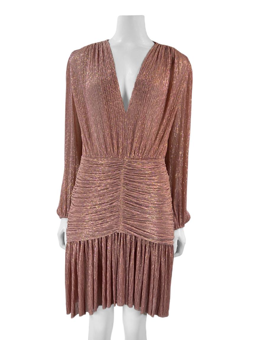 Vestido Maje Drapeado Rosa Original - | Etiqueta Única