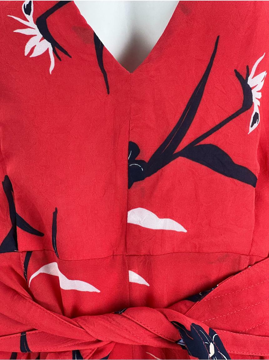Vestido Maria Filó Estampa Vermelho - LPC5 Original | Etiqueta Única