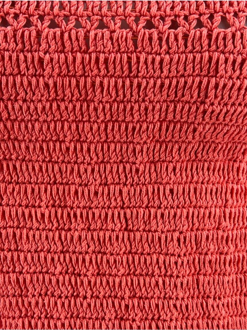 Vestido MHAR Luciana Branco Crochet Salmão Original - QJB97 | Etiqueta ...