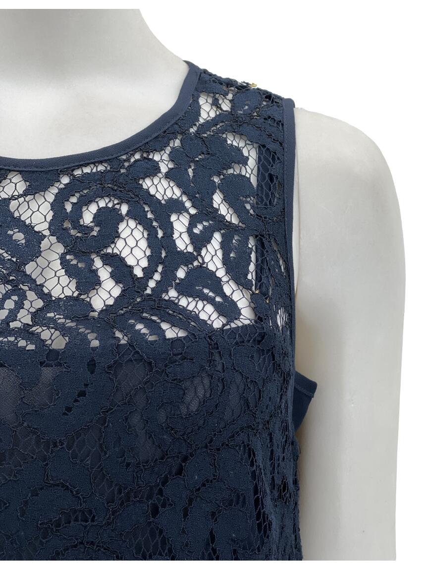 Vestido Michael Michael Kors Renda Azul Marinho - ADST138 Original ...