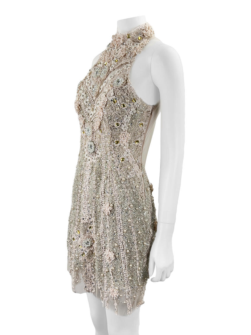 Vestido Patricia Bonaldi Bordado Rosê - BHLD120 Original | Etiqueta Única