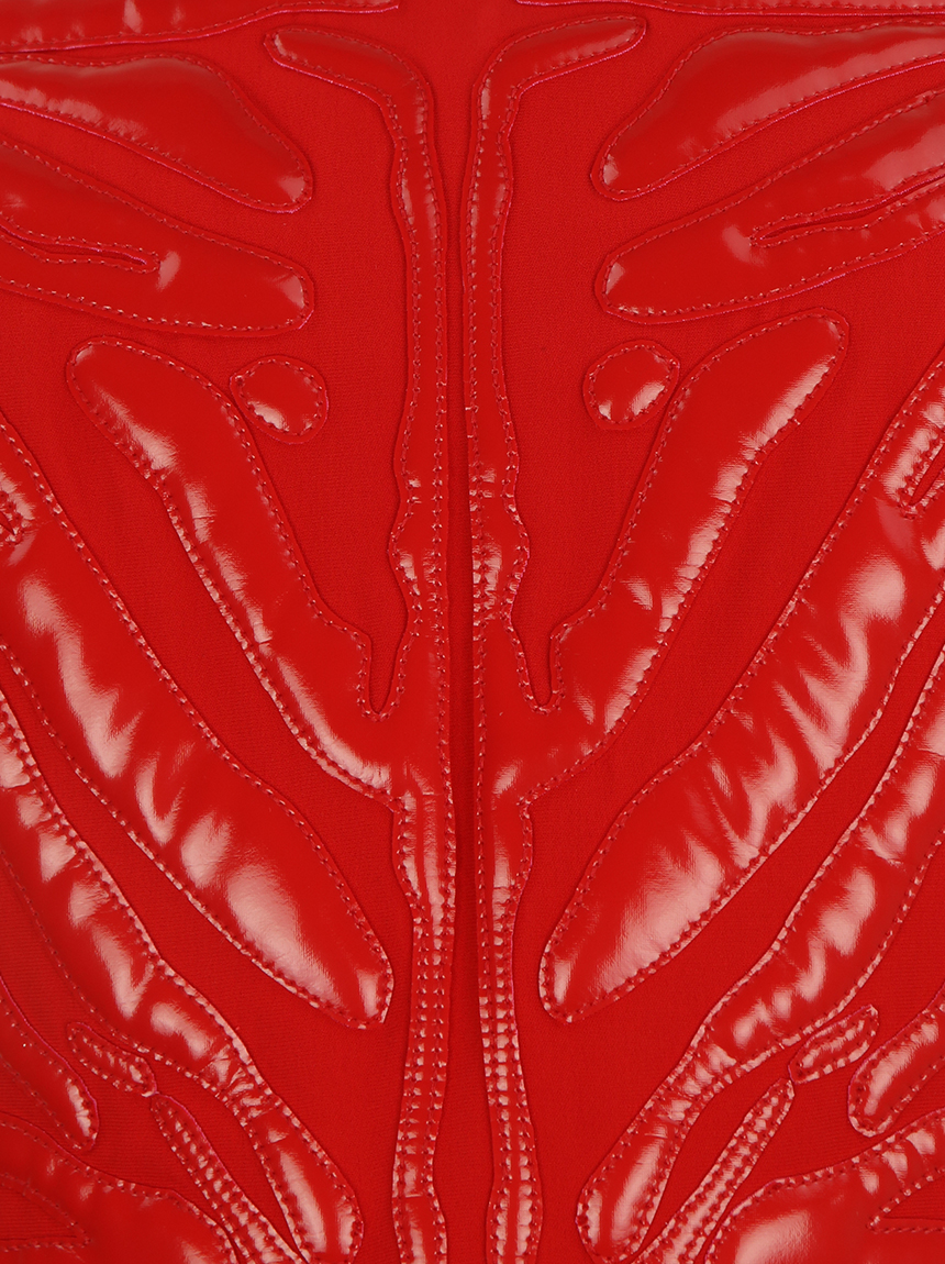 Vestido Versace Textura Vermelho - DZB149 Original | Etiqueta Única