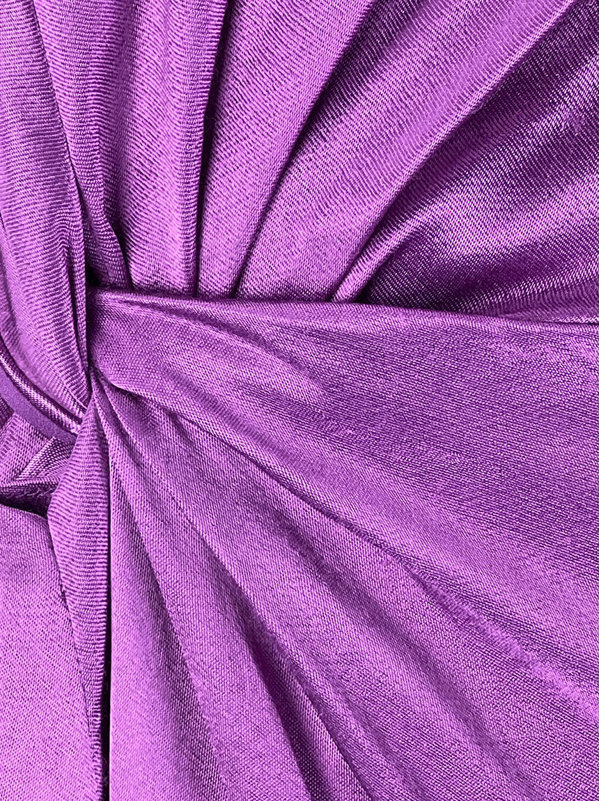 Vestido Zara Acetinado Roxo Original - CHK454 | Etiqueta Única