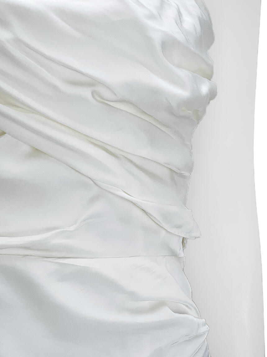 Vestido Zen Acetinado Off-white - FXN11 Original | Etiqueta Única