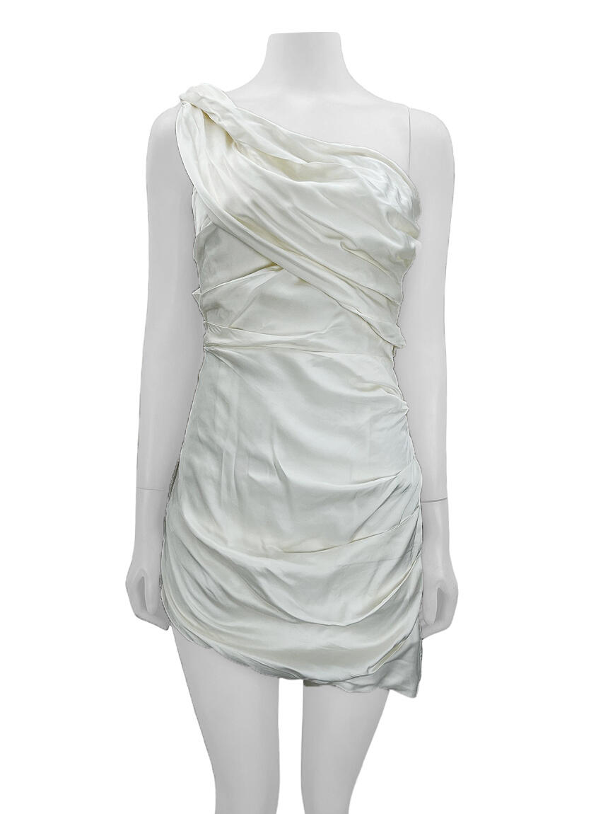 Vestido Zen Acetinado Off-white - FXN11 Original | Etiqueta Única
