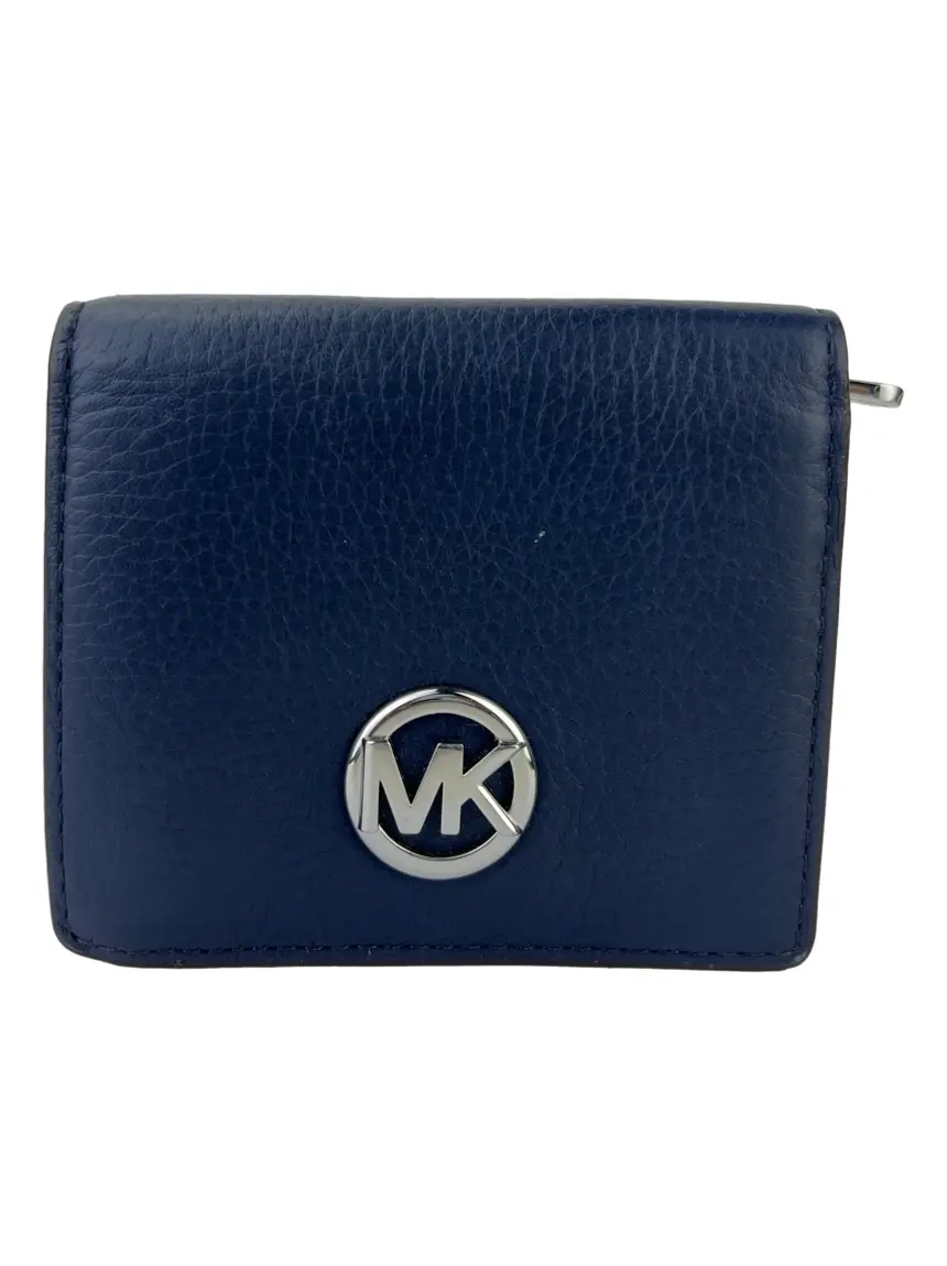 Carteira Michael Kors Fulton Carryall Card Case Couro Azul Original Etiqueta Unica