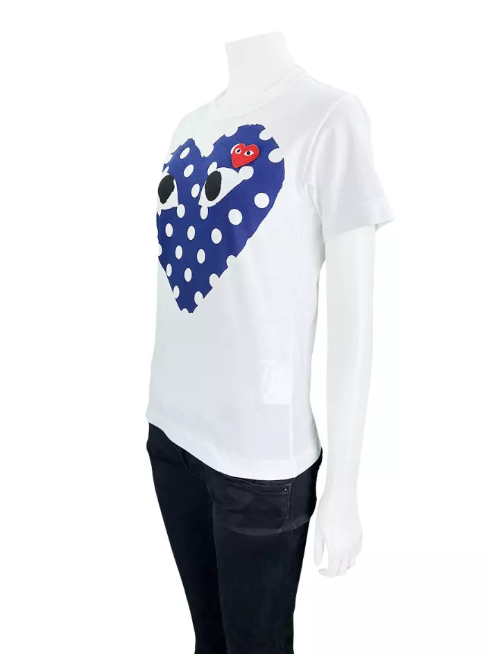 Blusa Comme des Garçons Play Tecido Branco Original - | Etiqueta Única