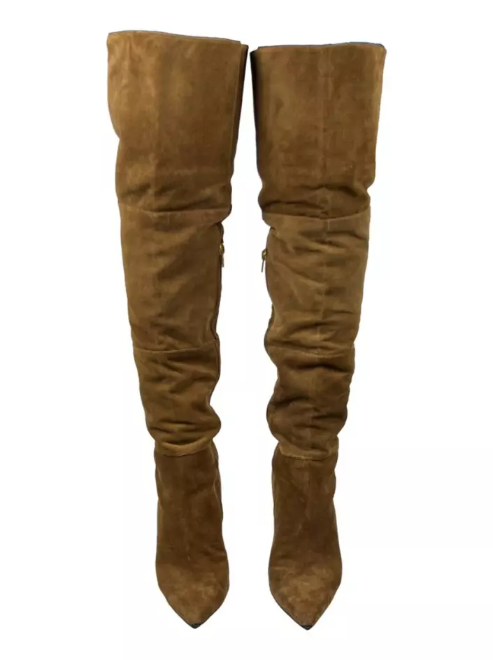 Bota Luiza Barcelos Suede Marrom Original - | Etiqueta Única