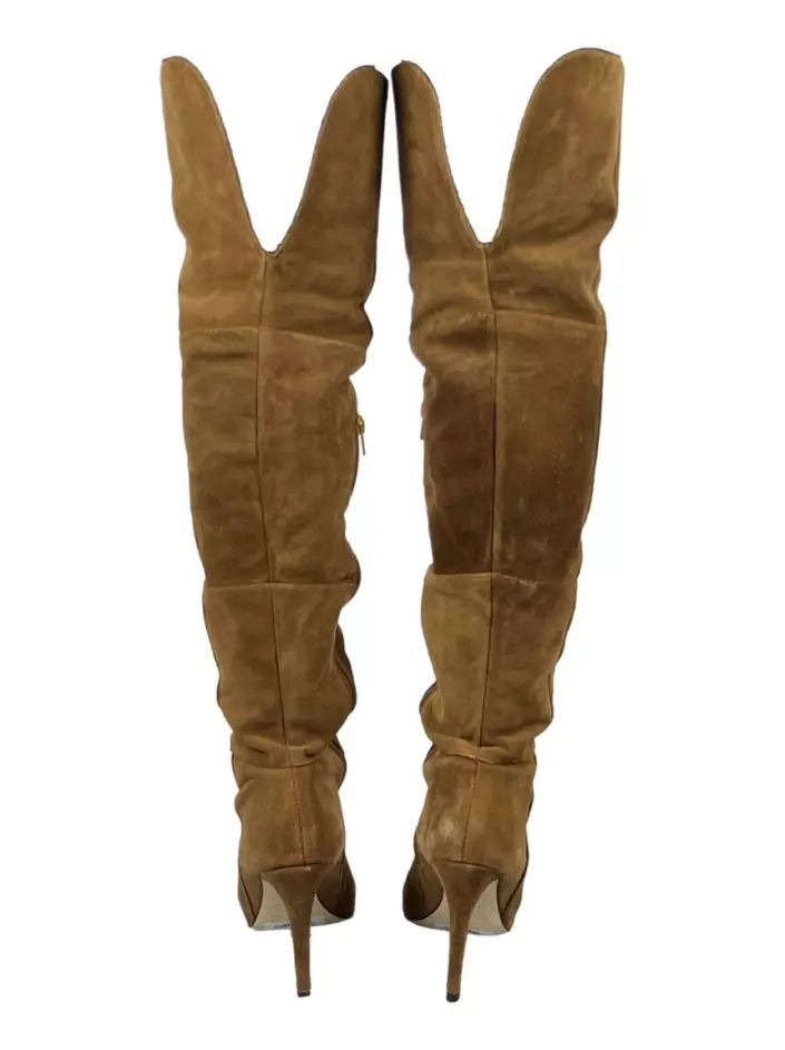 Bota Luiza Barcelos Suede Marrom Original - | Etiqueta Única