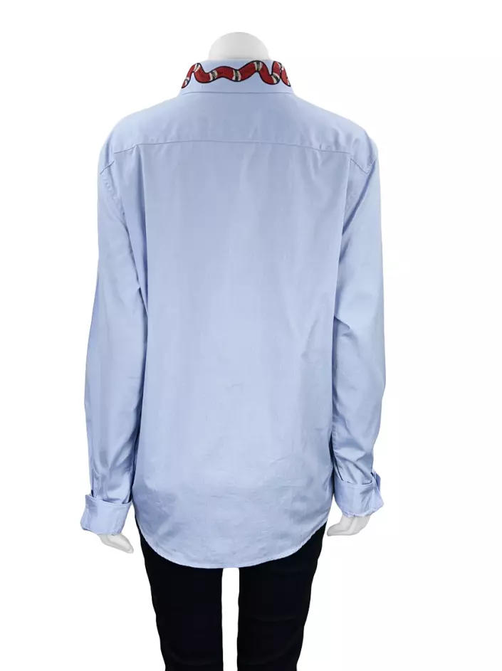 Camisa Gucci Duke Azul Original - | Etiqueta Única