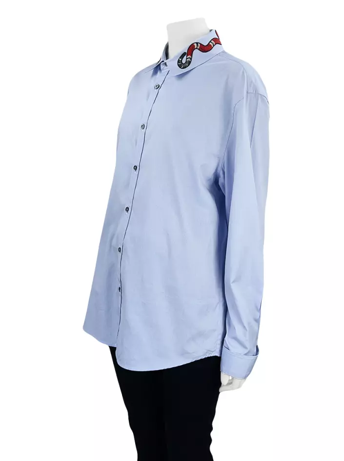 Camisa Gucci Duke Azul Original - | Etiqueta Única